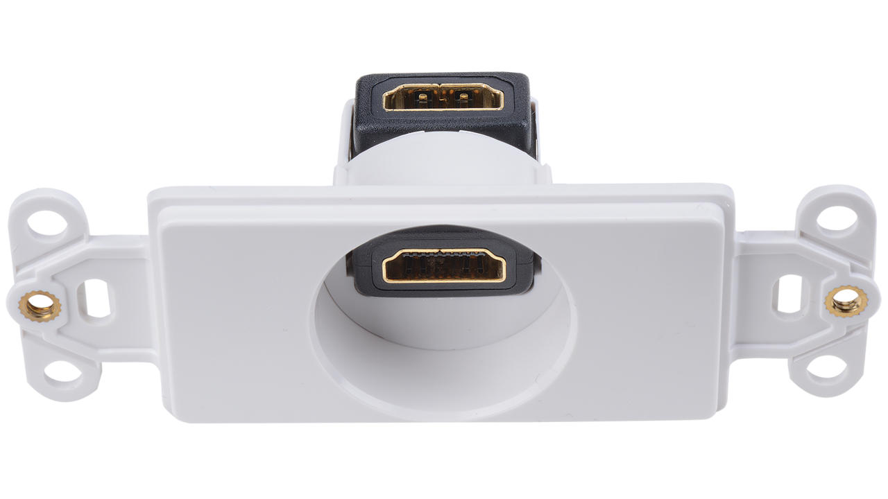 WJ-DECHD1-WH - Keystone Decorator Style rotating HDMI faceplate insert