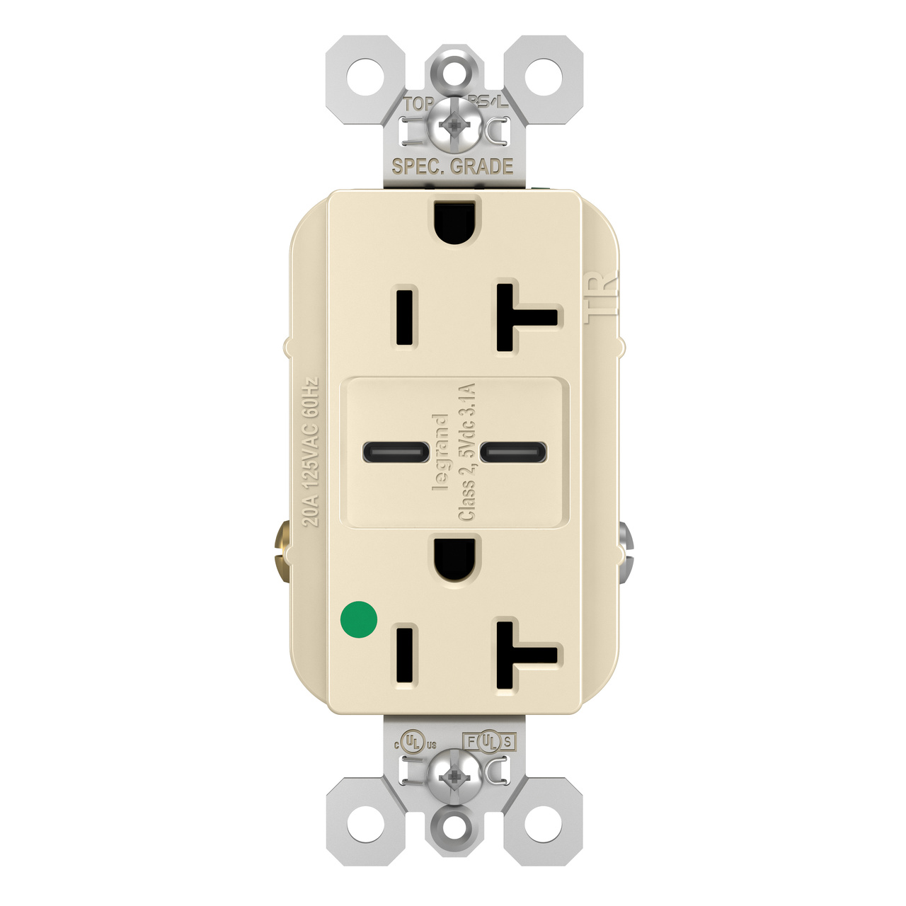 20A 125V Hospital-Grade Tamper-Resistant Duplex Receptacle 20A 125V ...