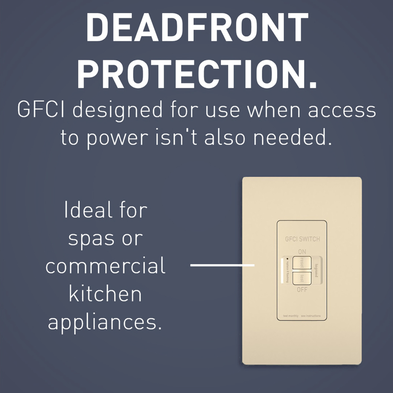 radiant Spec-Grade Dead-Front GFCI Receptacle | Legrand