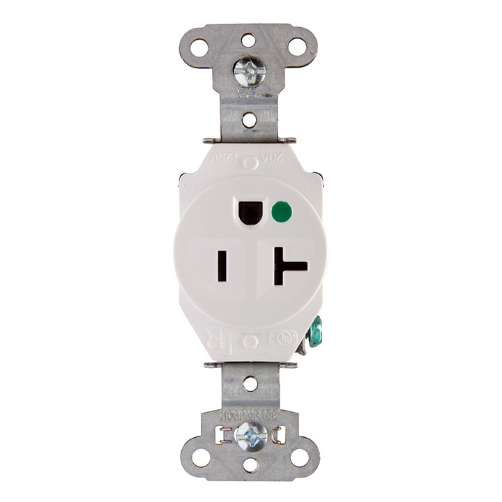Hospital Grade Single Receptacles Tamper Resistant, Back and Side Wire ...