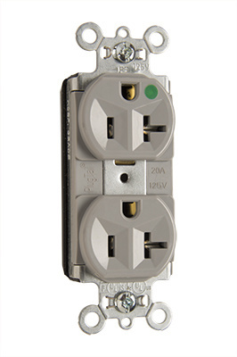 PlugTail Heavy Duty Compact Design Hospital Grade Duplex Receptacle