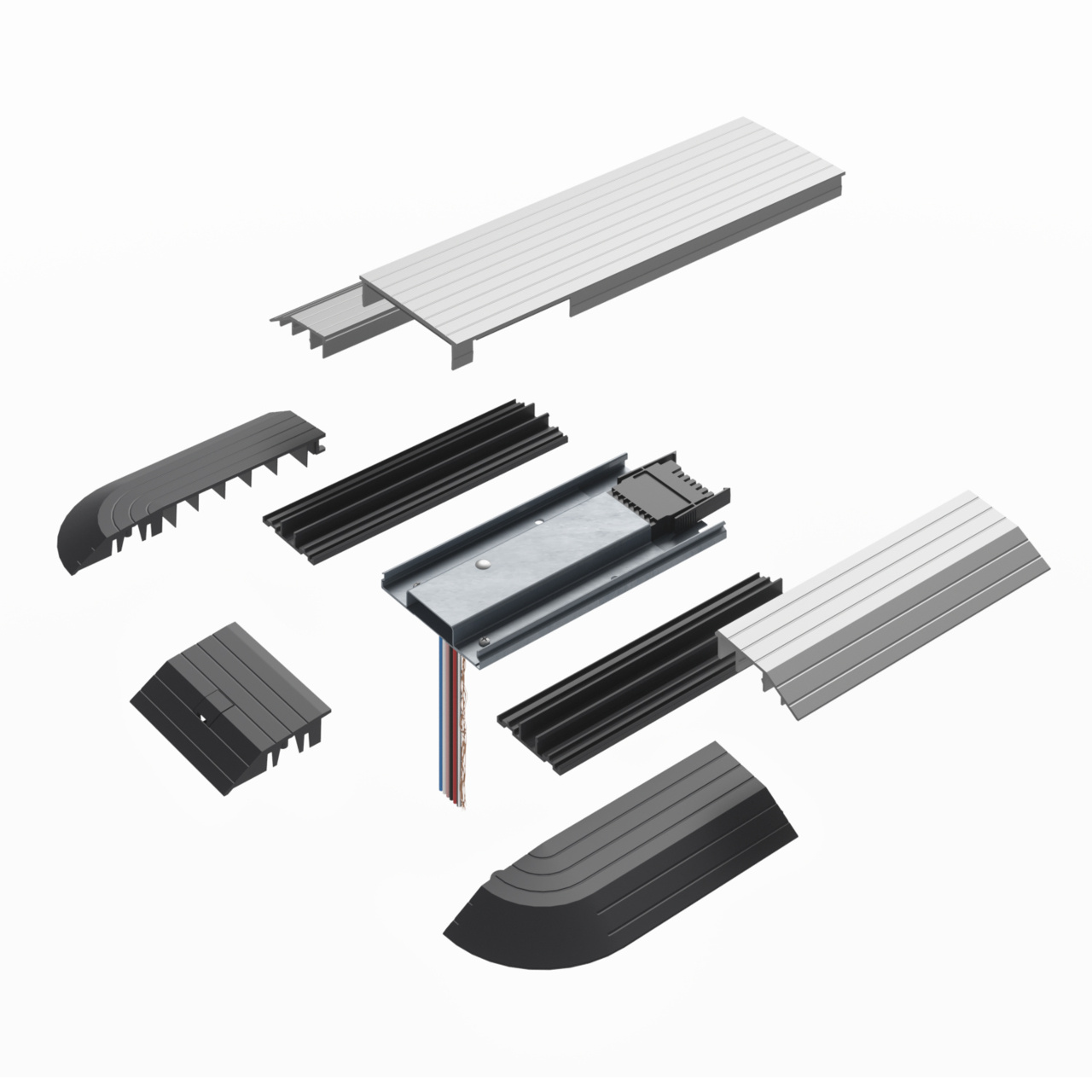 On-Floor Poke-Thru Entrance Fitting for Powertracs, Silver | Poke-Thru ...