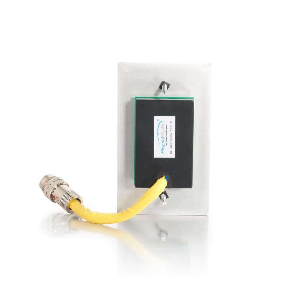 RapidRun® Single Gang Integrated VGA (HD15) - Brushed Aluminum