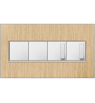 adorne® French Oak, 4-Gang Wall Plate | Designer Switches and Outlets ...