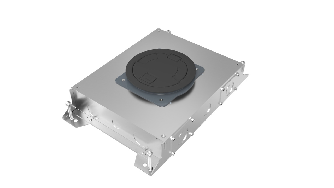 RFBA 4-Gang Round Cover Floor Box | Concrete Floor Boxes | Floor Boxes ...