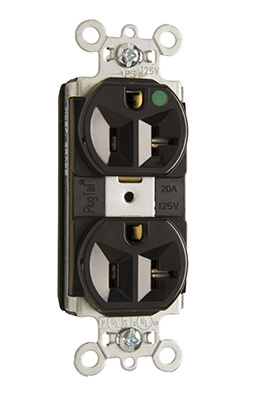 PlugTail Heavy Duty Compact Design Hospital Grade Duplex Receptacle