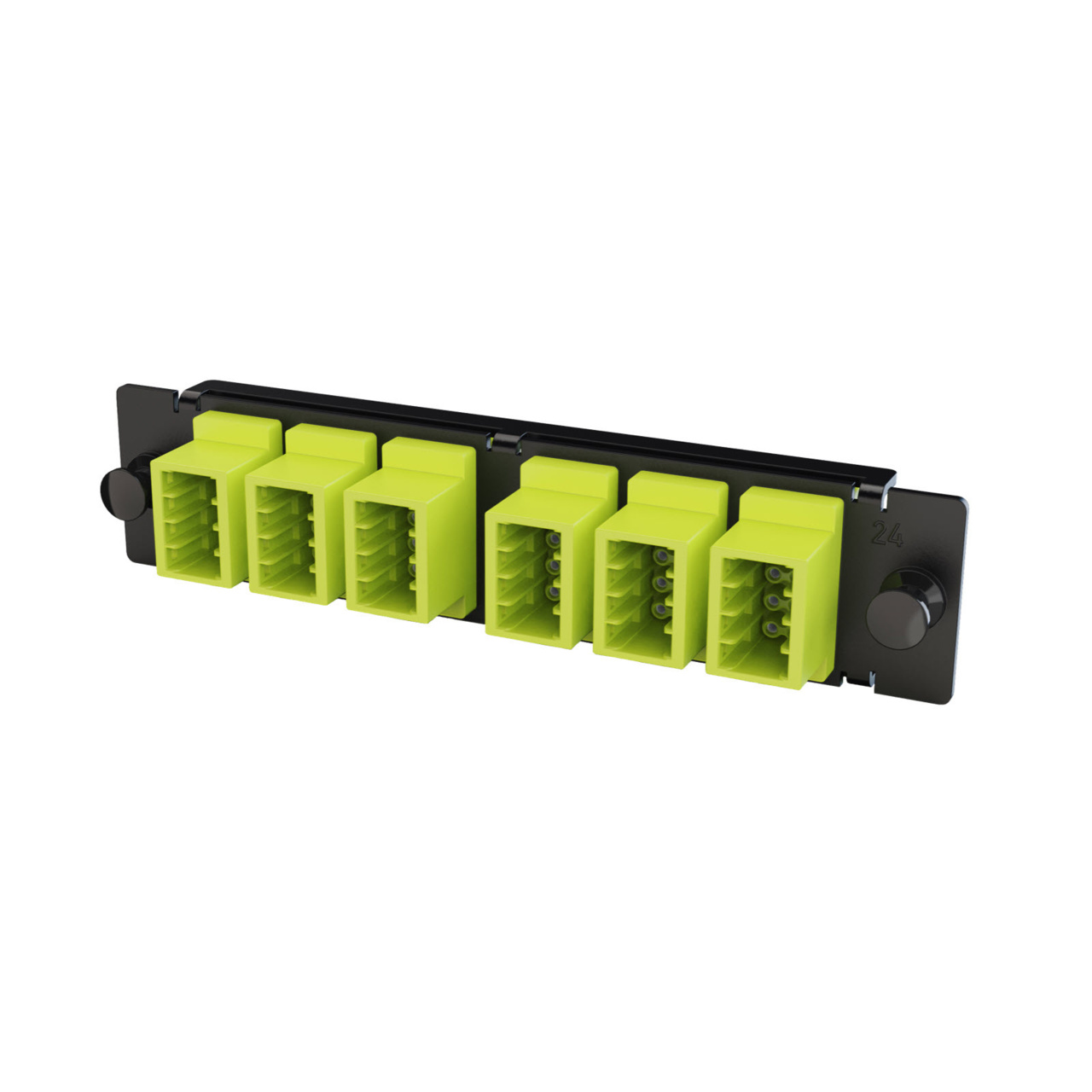 Q-Series acclAIM, Fiber Conversion Adapter Panels, 48 Fiber, Lime Green ...