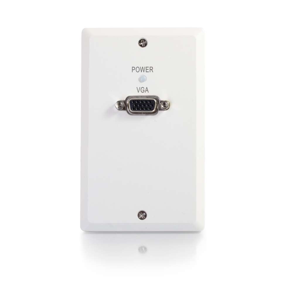 TruLink® VGA over Cat5 Extender Single Gang Wall Plate Receiver - White ...