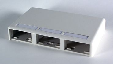 SERIES II PLASTIC SURFACE MOUNT BOX FOR TWO 3 UNIT MODULES SINGLE SIDED ...