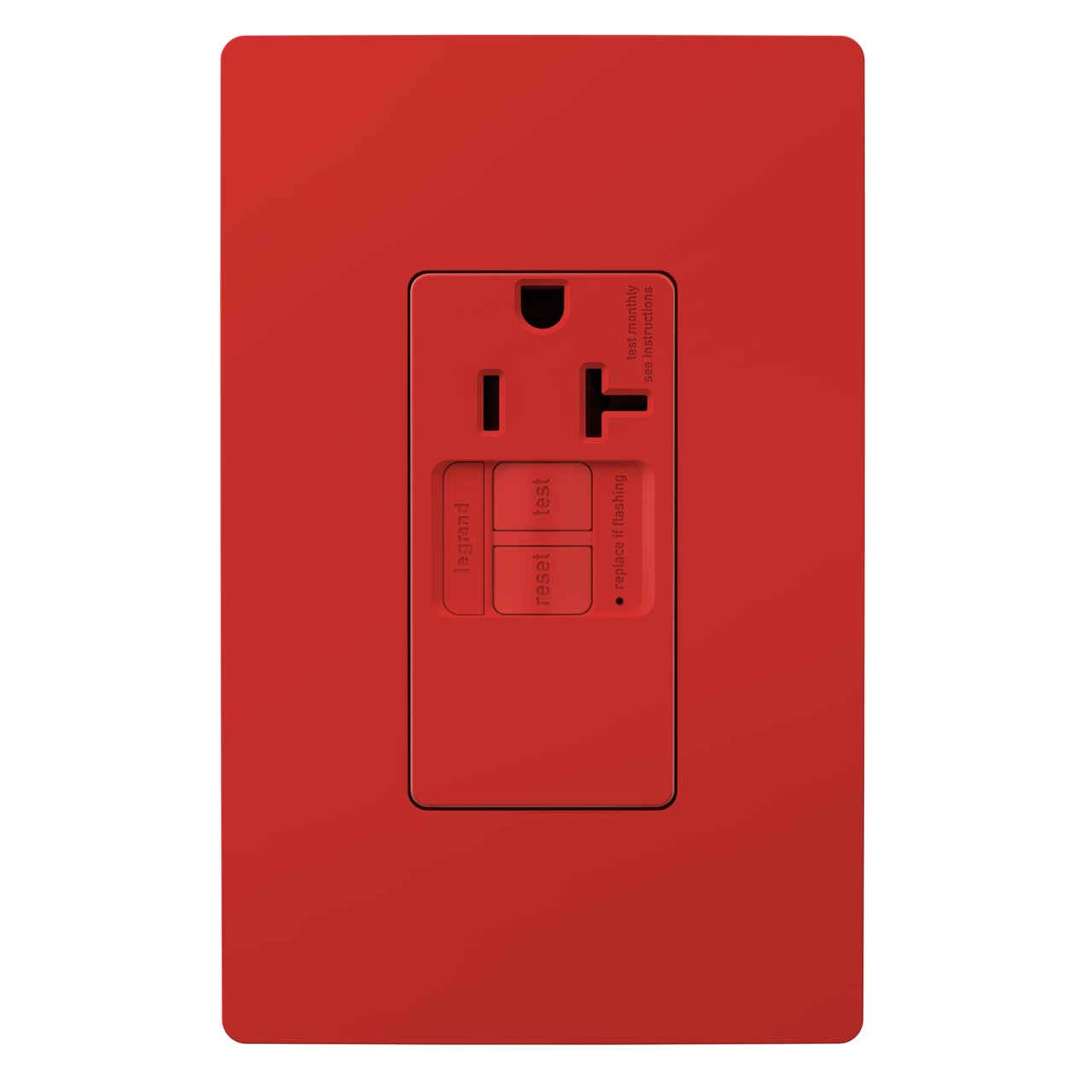 radiant 20A Tamper-Resistant Self-Test Simplex GFCI Outlet