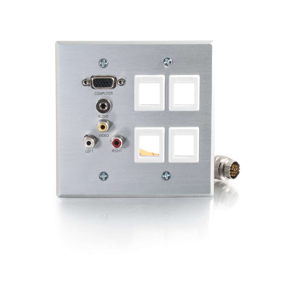 RapidRun® Double Gang Integrated VGA (HD15) + 3.5mm + Composite Video ...