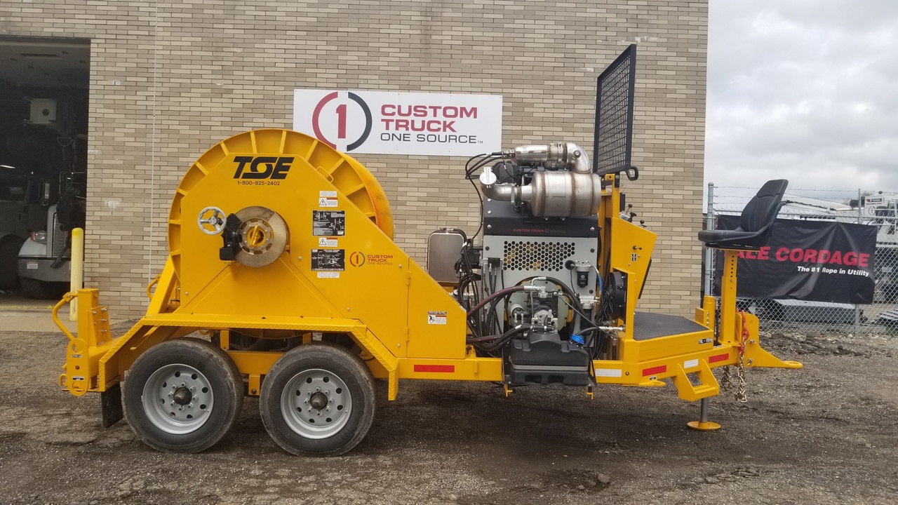 6,000 lbs 15,000 ft of 3/4 in rope Single Drum Puller Rental - Custom ...