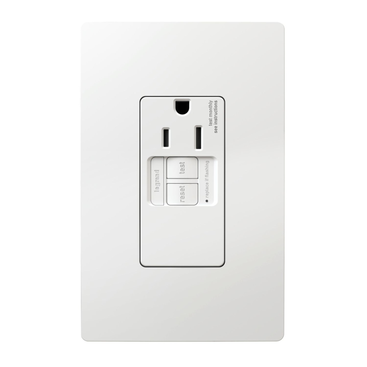 radiant® 15A Simplex Sensitive Appliance GFCI Receptacle, White | GFCI ...