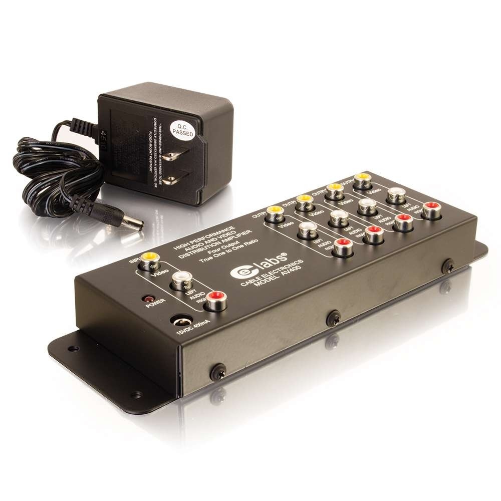 4-Output RCA Audio/Video Distribution Amplifier | Amplifiers & Speakers ...