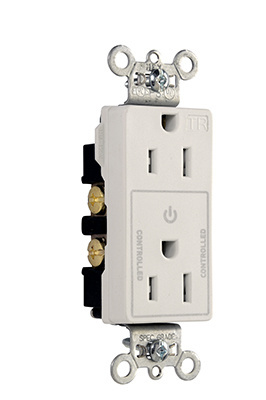 Heavy Duty Decorator Spec Grade 15A Plug Load Controllable Receptacle ...