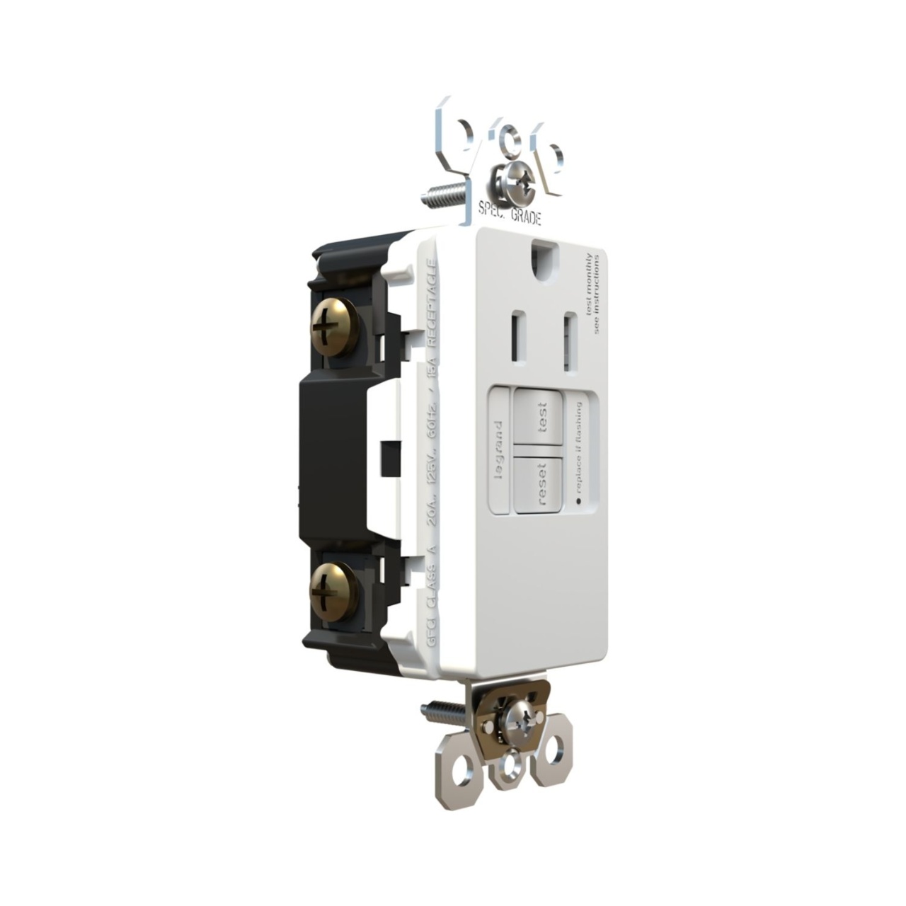 radiant® 15A Simplex Sensitive Appliance GFCI Receptacle, White | GFCI ...