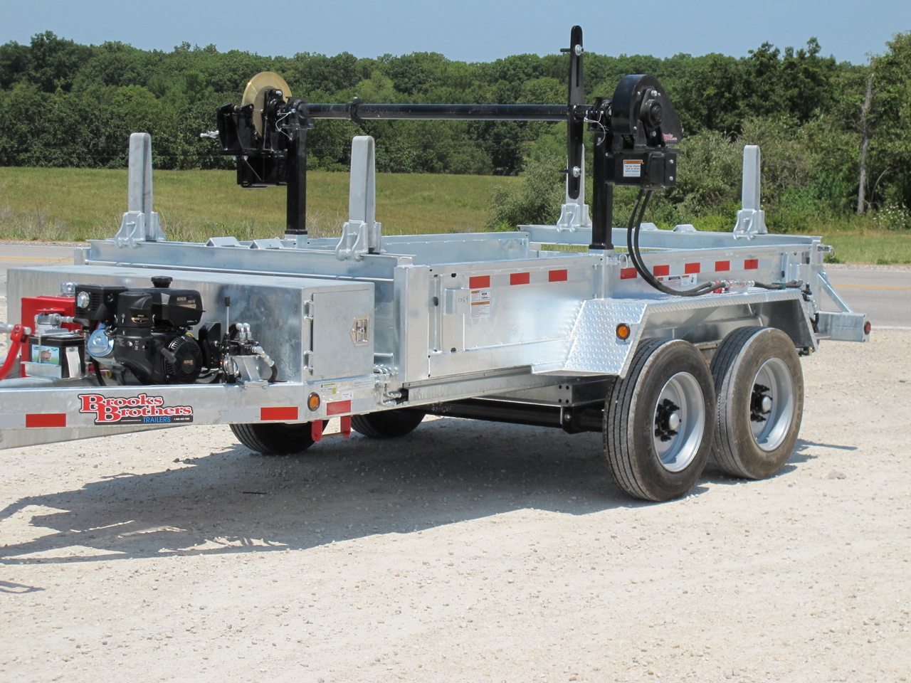 12,500 lbs 40' (Extended) Material Box Pole Trailer Rental - Custom ...