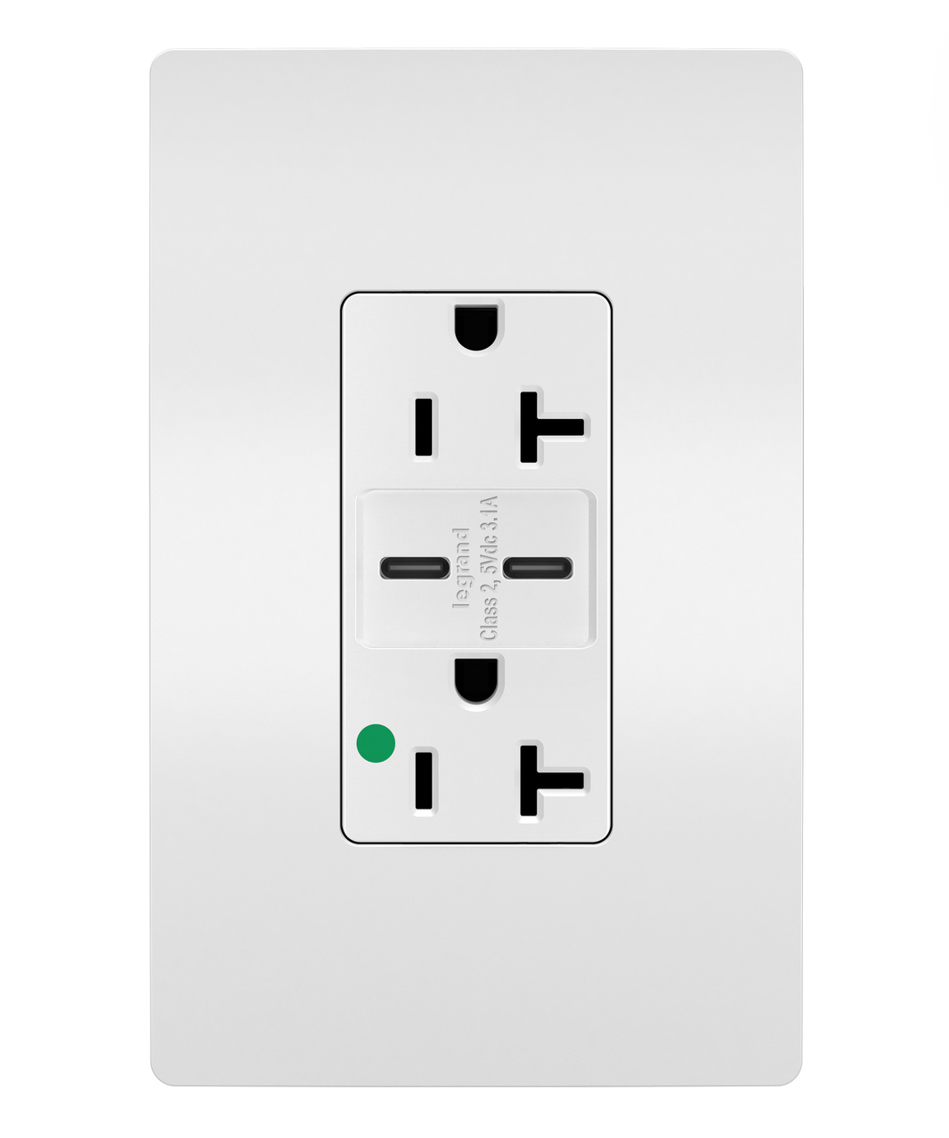 Discontinued - 20A 125V Hospital-Grade Tamper-Resistant Receptacle USB ...