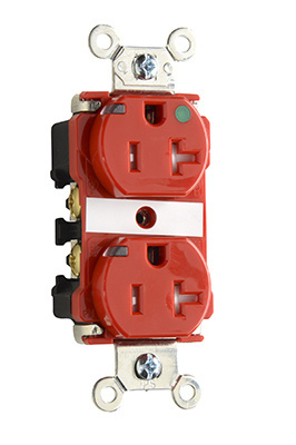 Discontinued - 20A Power Indicating Hospital-Grade Receptacle, Red ...