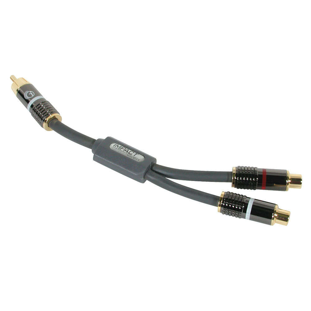 0.5ft (0.15m) SonicWave® One RCA Male to Two RCA Female Audio Y-Cable