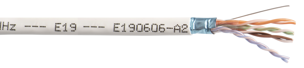 24-4P-P-L5SH-WHT - Category 5e F/UTP EN Series Plenum 24 AWG 4 Pair Shielded Cable