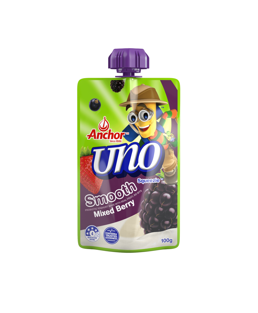 Anchor Uno Mixed Berry Yoghurt Pouch 100g