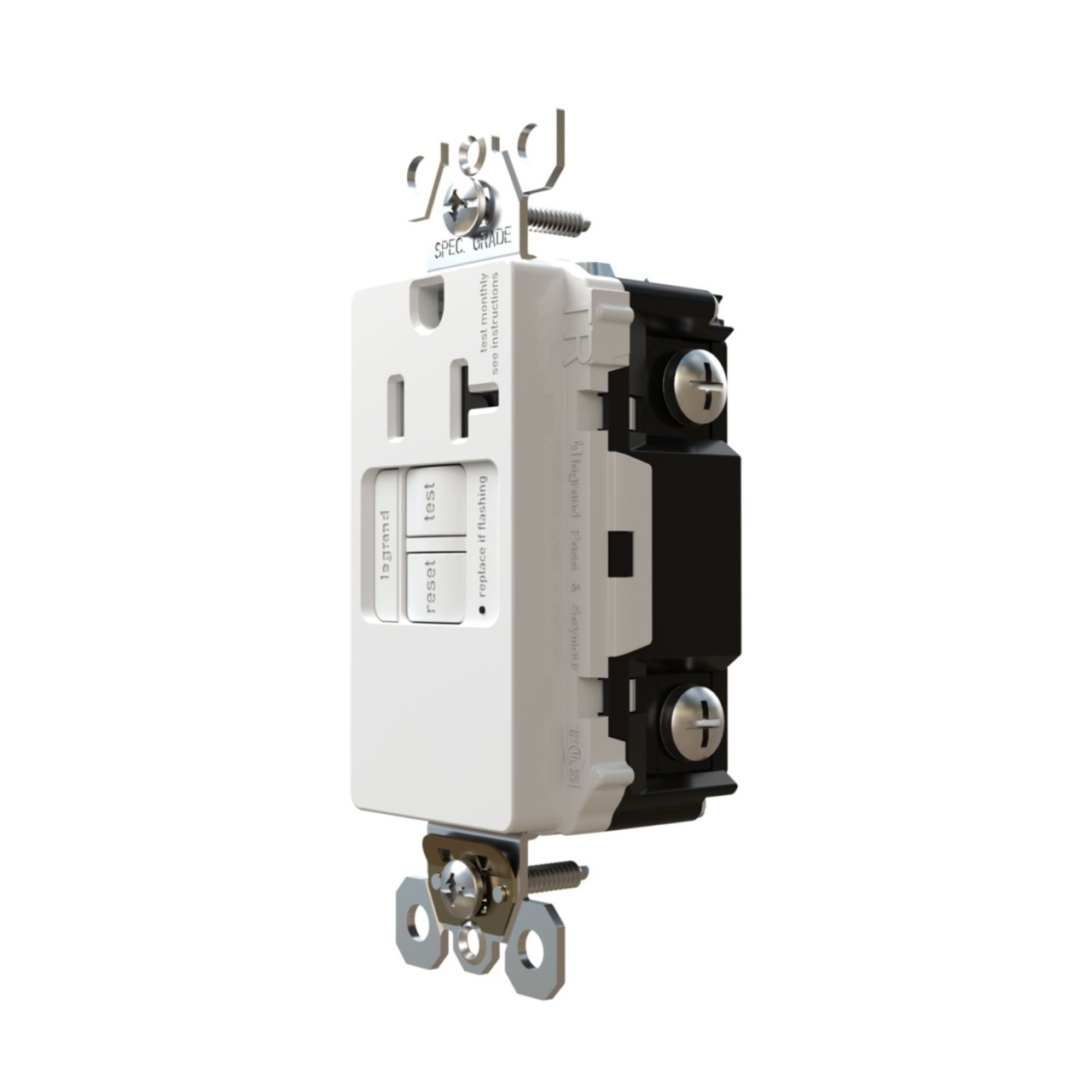 radiant® 20A Simplex Sensitive Appliance GFCI Receptacle, White | GFCI ...