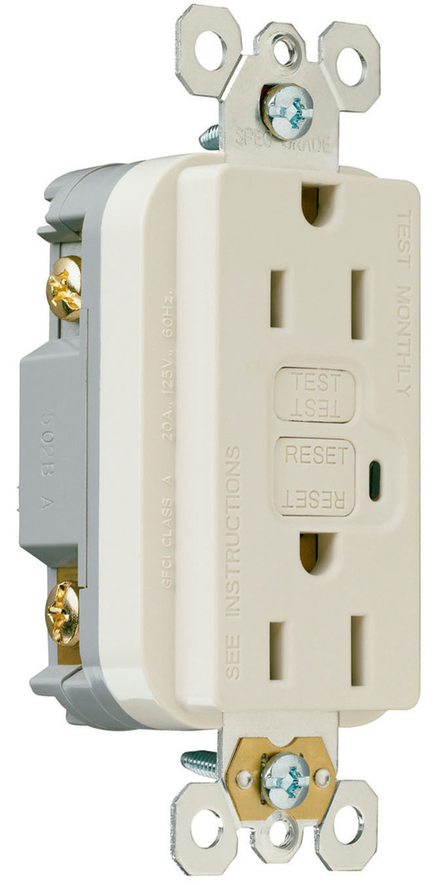 Discontinued - TradeMaster®/Spec Grade 15A Duplex GFCI w/ Auto Ground ...