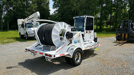 7,500 lbs 10,500 ft of 5/8 in rope Single Drum Puller Rental - Custom ...