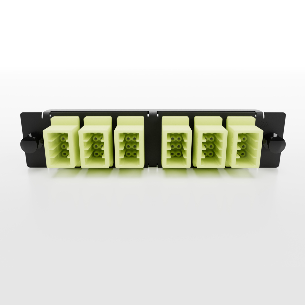 Q-Series acclAIM, Fiber Conversion Adapter Panels, 48 Fiber, Lime Green ...