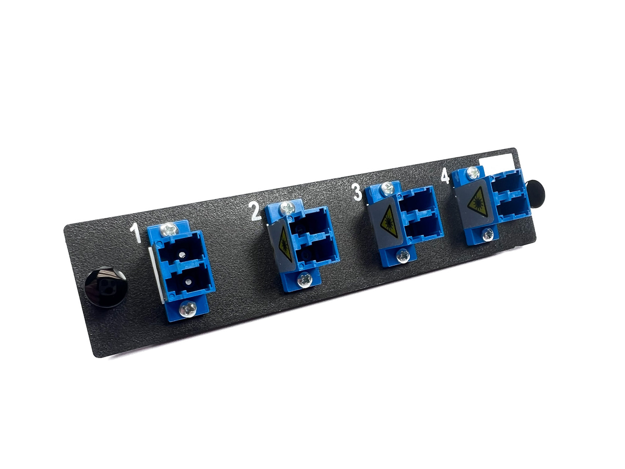 PANEL,4/LC/DX/CER/BLUE/SM,8FIBER,BLACK | Fiber Adapter Panels | Fiber ...