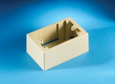 Surface Mount Outlet Box (Single Gang), 2" Deep, Fog White