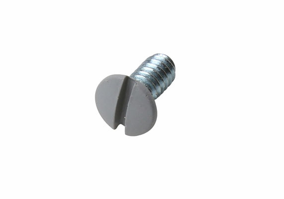 Discontinued - Wall Plate Screws, Oval Head Milled Slot, 6x32 Thread, Gray