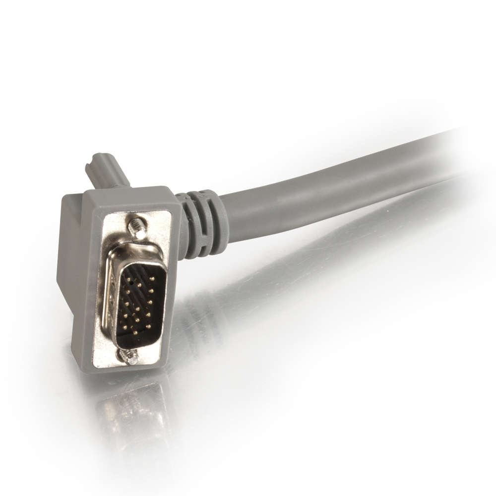 15ft (4.6m) Premium Shielded HD15 SXGA M/M Monitor Cable with 90 ...