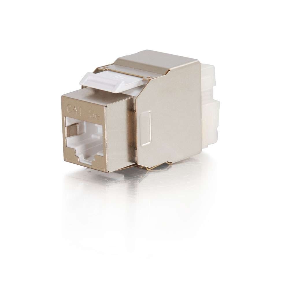 Cat5e Metal Shielded Keystone Jack - Silver | Data Center | Networking