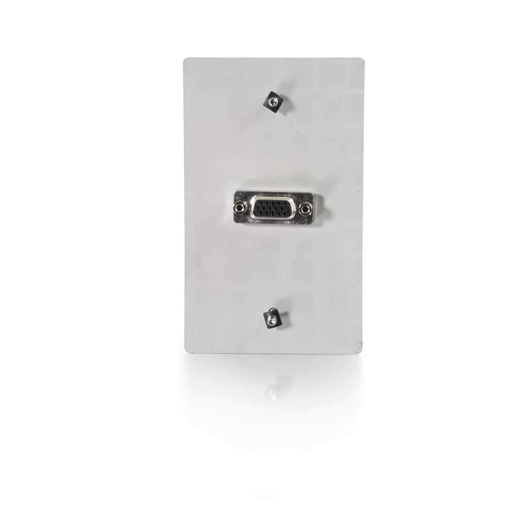 VGA Pass Through Single Gang Wall Plate - White | VGA Devices | VGA ...