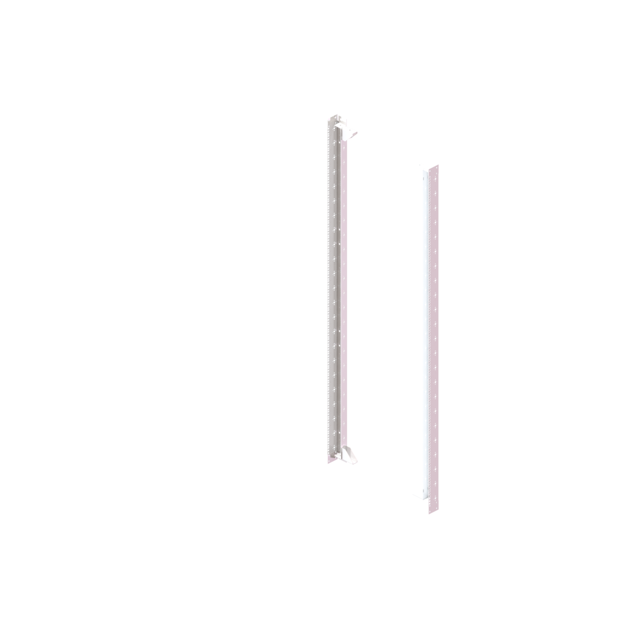 MM20 4 POST ADJ RACK RAIL KIT,7FT,3/8" SUQRE,WT, SET OF 2, WHITE ...