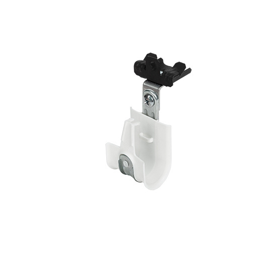 1'' White Plastic Coated J-Hook w/ Latch 90 Angle Clip & Knock-on Beam ...