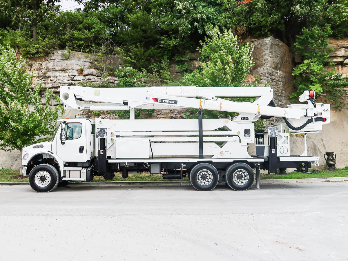 107 ft Transmission Bucket Truck Rental - Custom Truck One Source