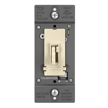 TradeMaster® LED/CFL/Incandescent Single Pole/3-Way Toggle Slide Dimmer ...