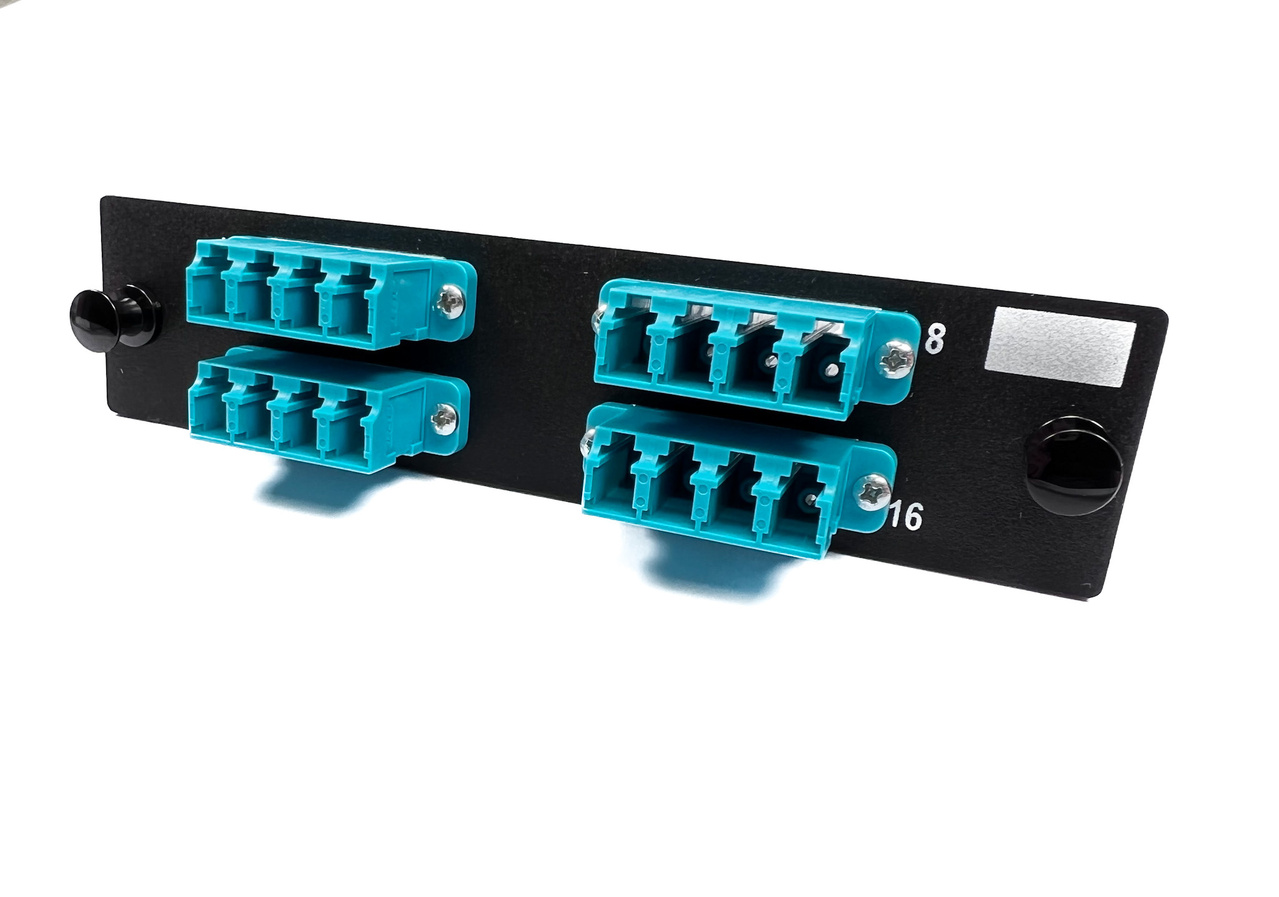 Q-Series OFP Adapter Panel LC QUAD 4 LC Quad, Aqua | Fiber Adapter ...