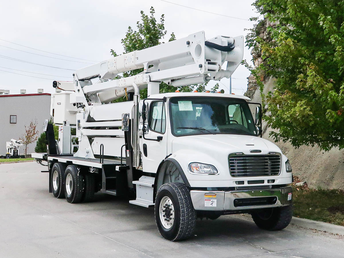 107 ft Transmission Bucket Truck Rental - Custom Truck One Source