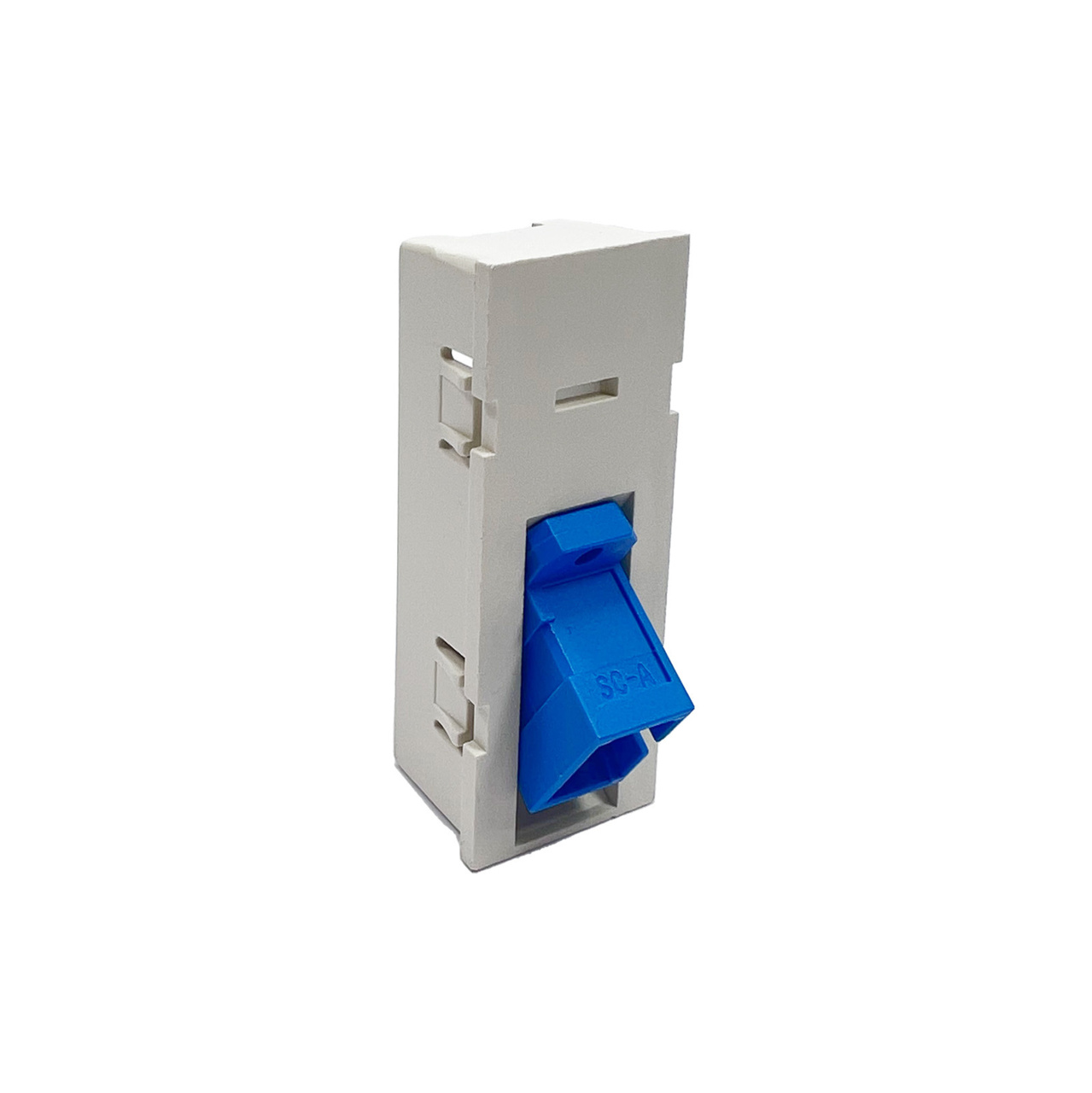 TracJack, SC, Singlemode Duplex Blue Adapter, Fog White