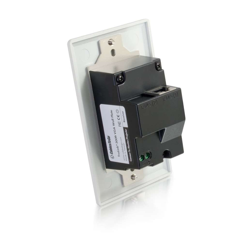 TruLink® VGA over Cat5 Extender Single Gang Wall Plate Receiver - White ...
