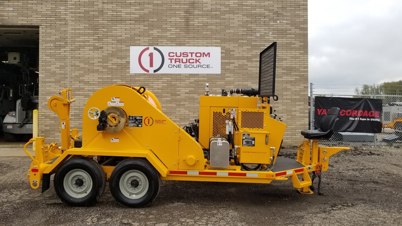 4,000 lbs 6,000 ft of 5/8 in rope Single Drum Puller Rental - Custom ...