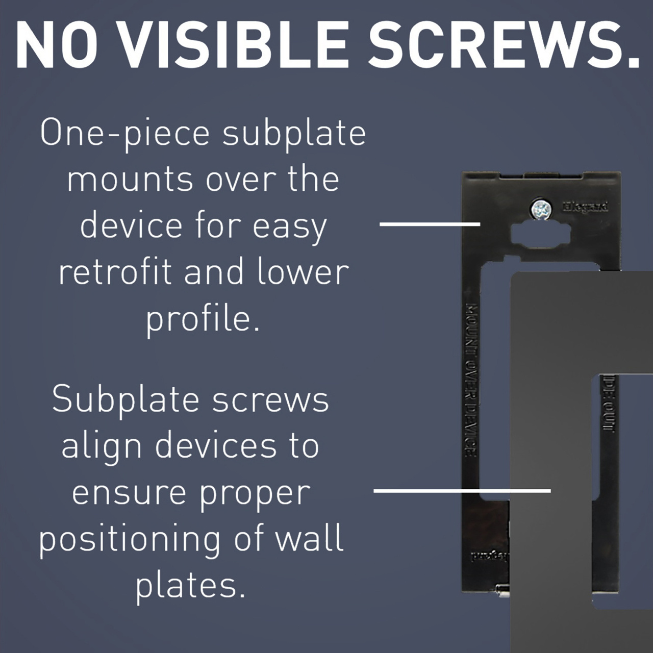 radiant Two-Gang Screwless Wall Plate │ Legrand