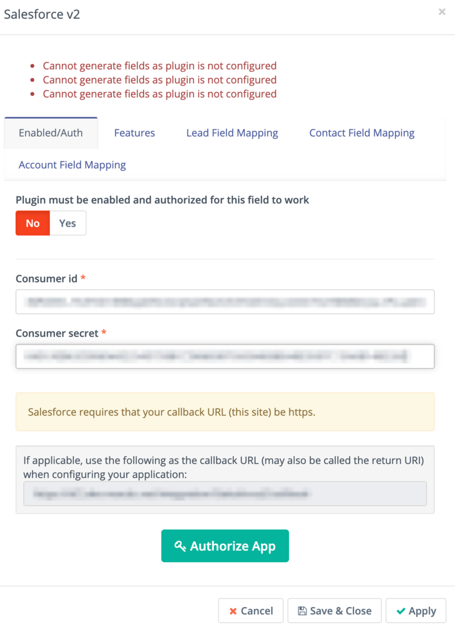 Salesforce plugin setup — Acquia Docs