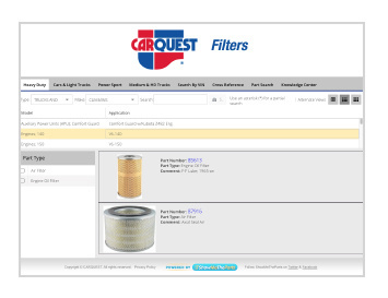 Carquest Heavy Duty Oil, Air & Fuel Filters | By Baldwin