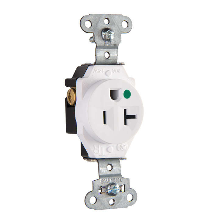 Hospital Grade Single Receptacles Tamper Resistant, Back and Side Wire ...