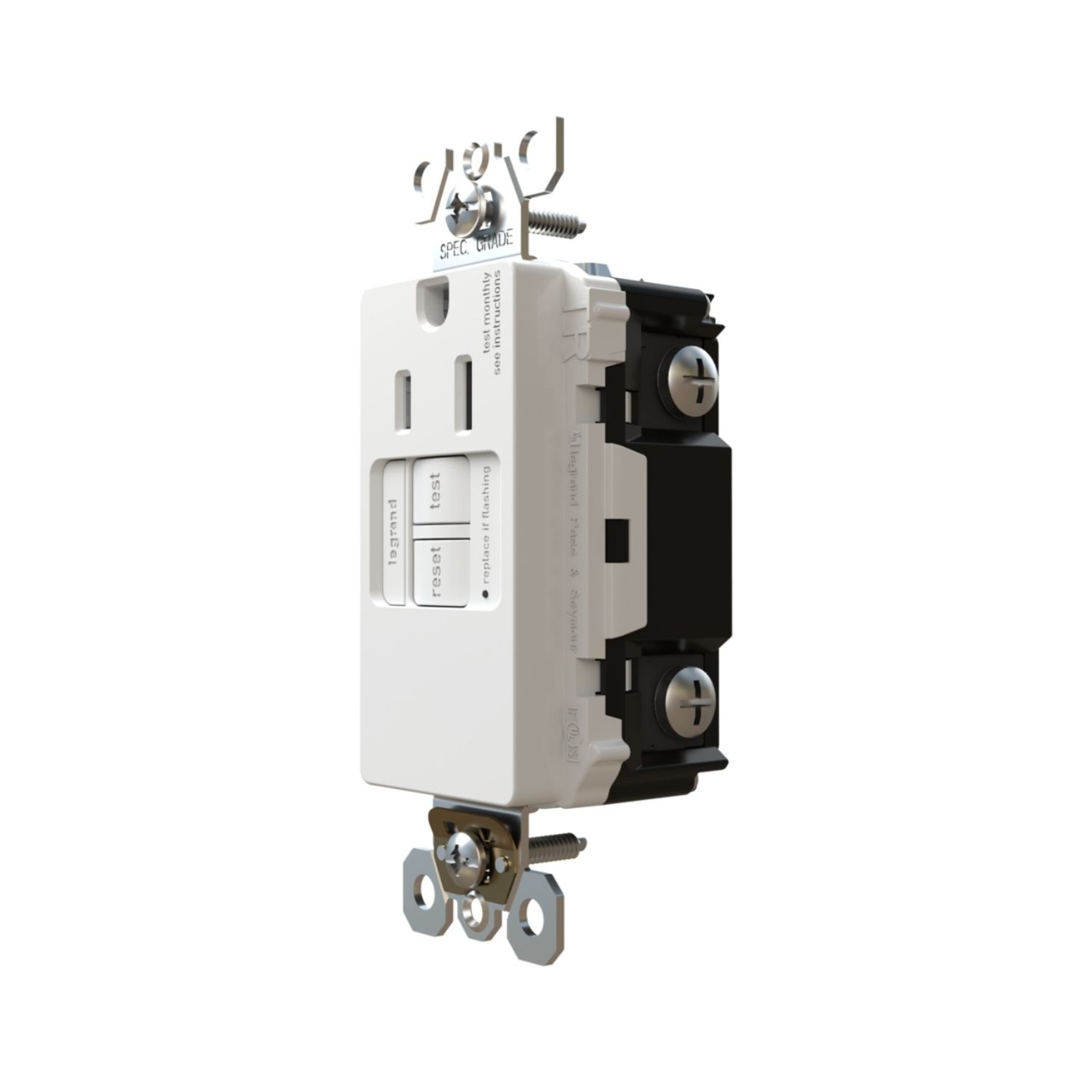 radiant® 15A Simplex Sensitive Appliance GFCI Receptacle, White | GFCI ...